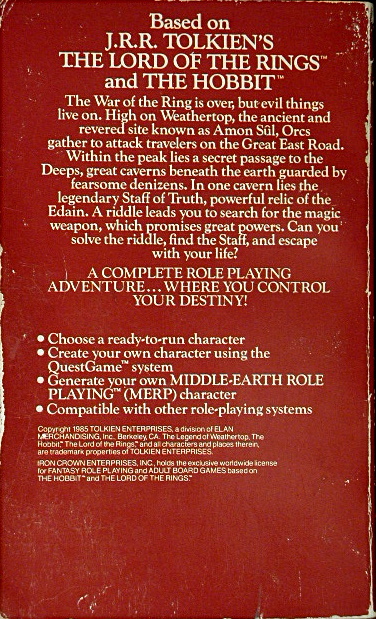 Computer Game Museum Display Case - Tolkien Quest #2: Legend of Weathertop